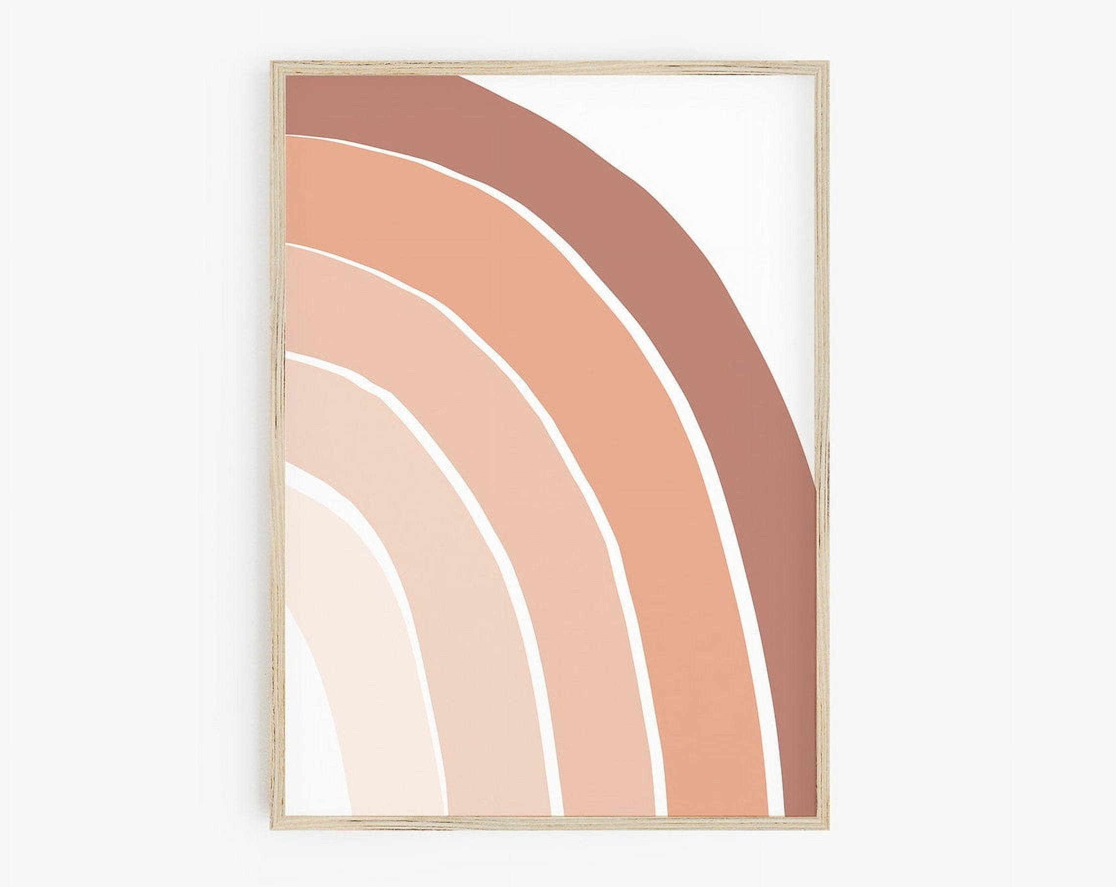 Rainbow Art Print, Nursery Decor, Neutral Half Rainbow Art Print, Boho ...