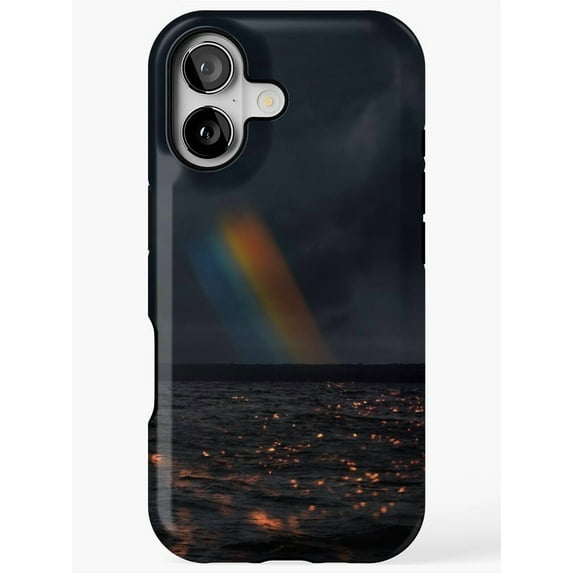 Rainbow At Night Quote Phone Case for iPhone 11 12 13 14 15 16 17 Pro ...