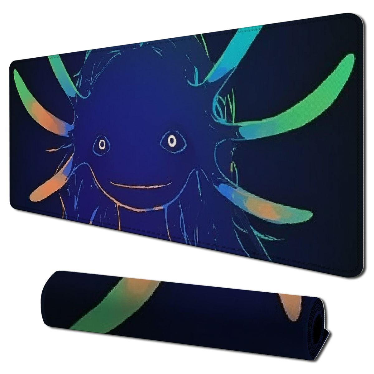 Rainbow Axolotl Fish Large Mouse Pad Gaming Mouse Pad Extended Computer ...