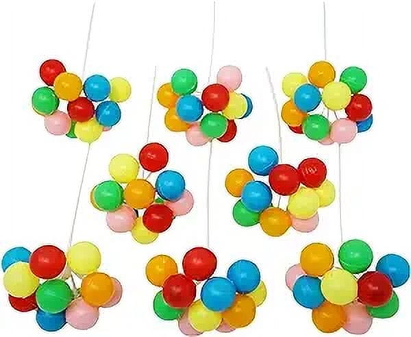 Rainbow Balloon Cluster Cake & Cupcake Decorative Topper & Pick - 8 ...