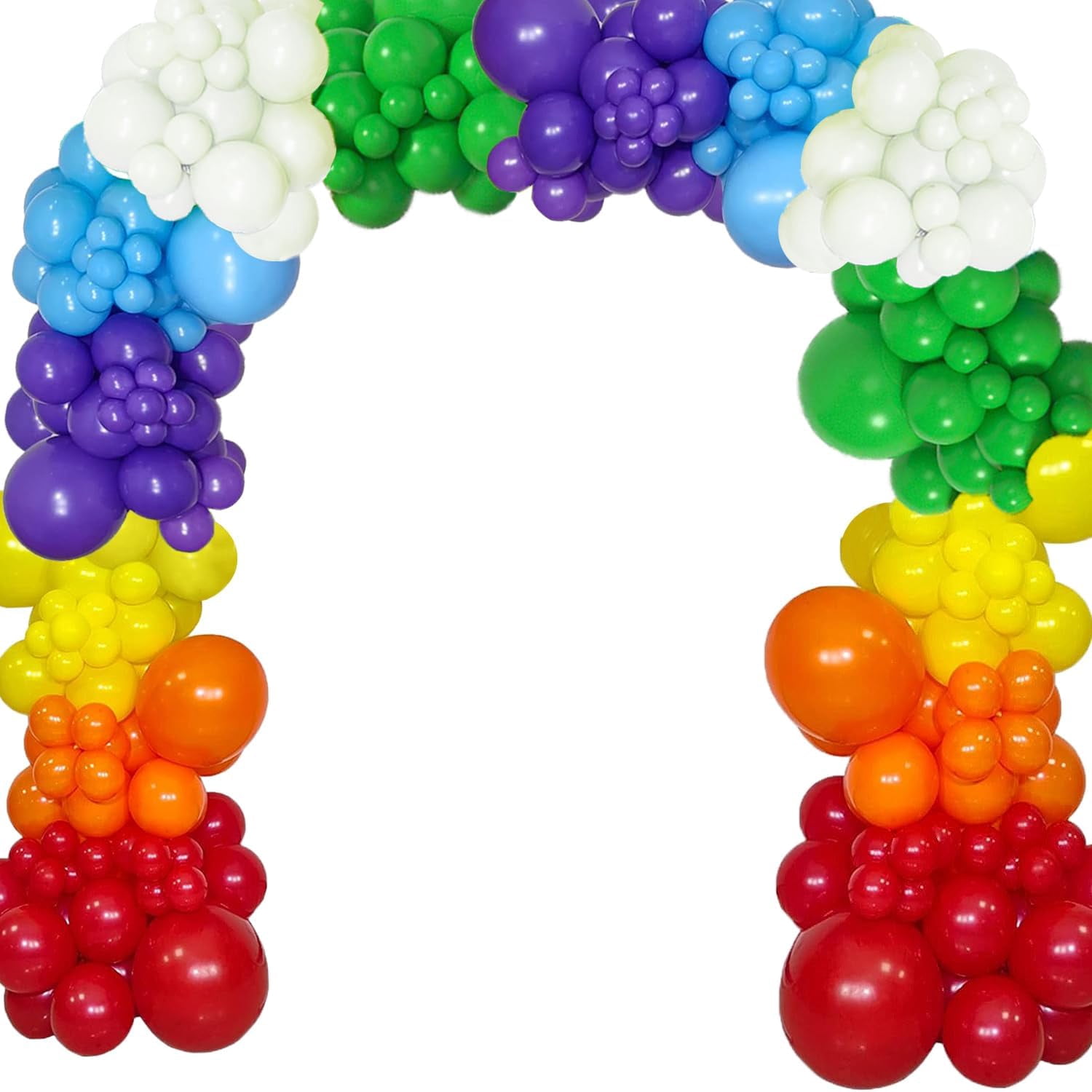 Rainbow Balloon Garland Arch Kit, 408pcs Different Sizes Colorful ...