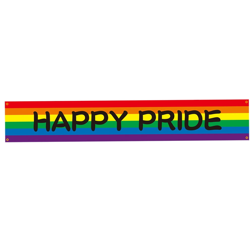 Rainbow Banner Pride Decorations Rainbow Yard Sign LGBTQ Backdrop ...