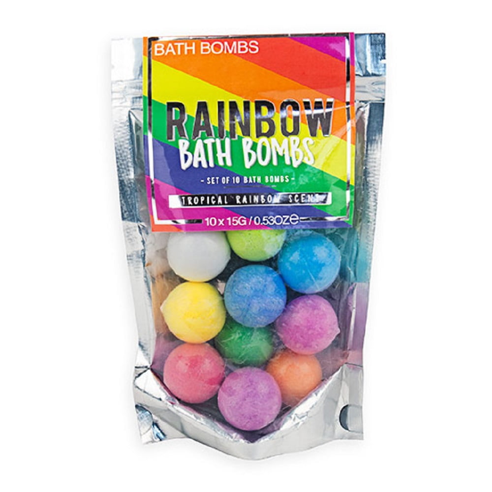 Rainbow Bath Bombs (Set of 10) - Walmart.com