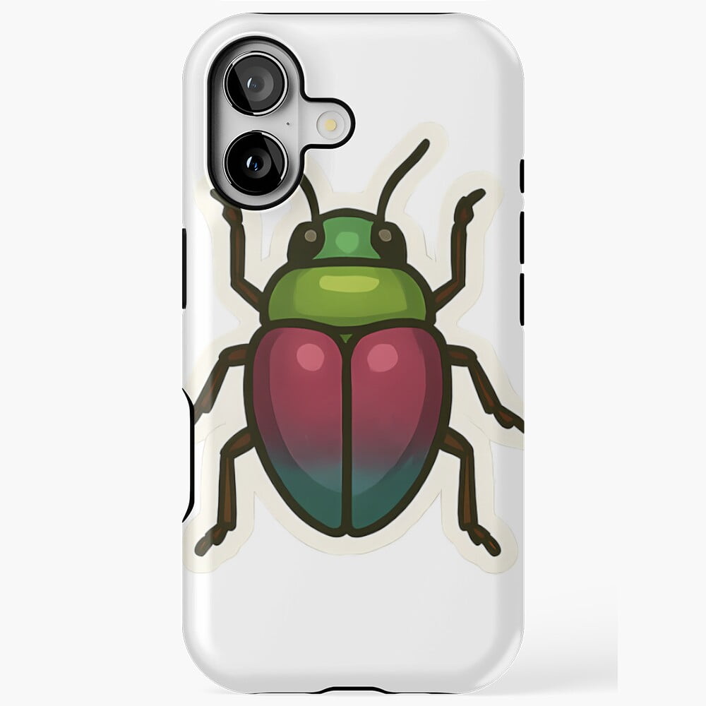 Rainbow Beetle Insect Inspired Illustration Case iPhone 17 to 11 Pro ...