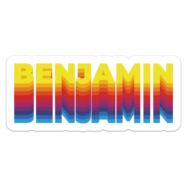Rainbow Benjamin Name Sticker Phone Decal Water Bottle Stickers Car ...
