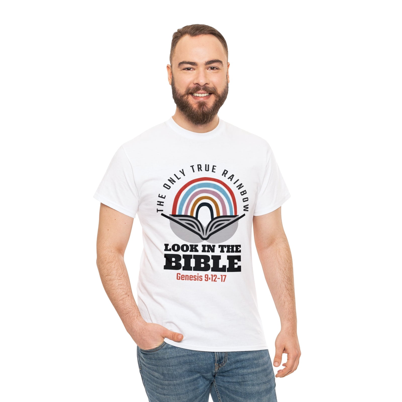Rainbow Bible Christian Religious Witness T-Shirt - Walmart.com