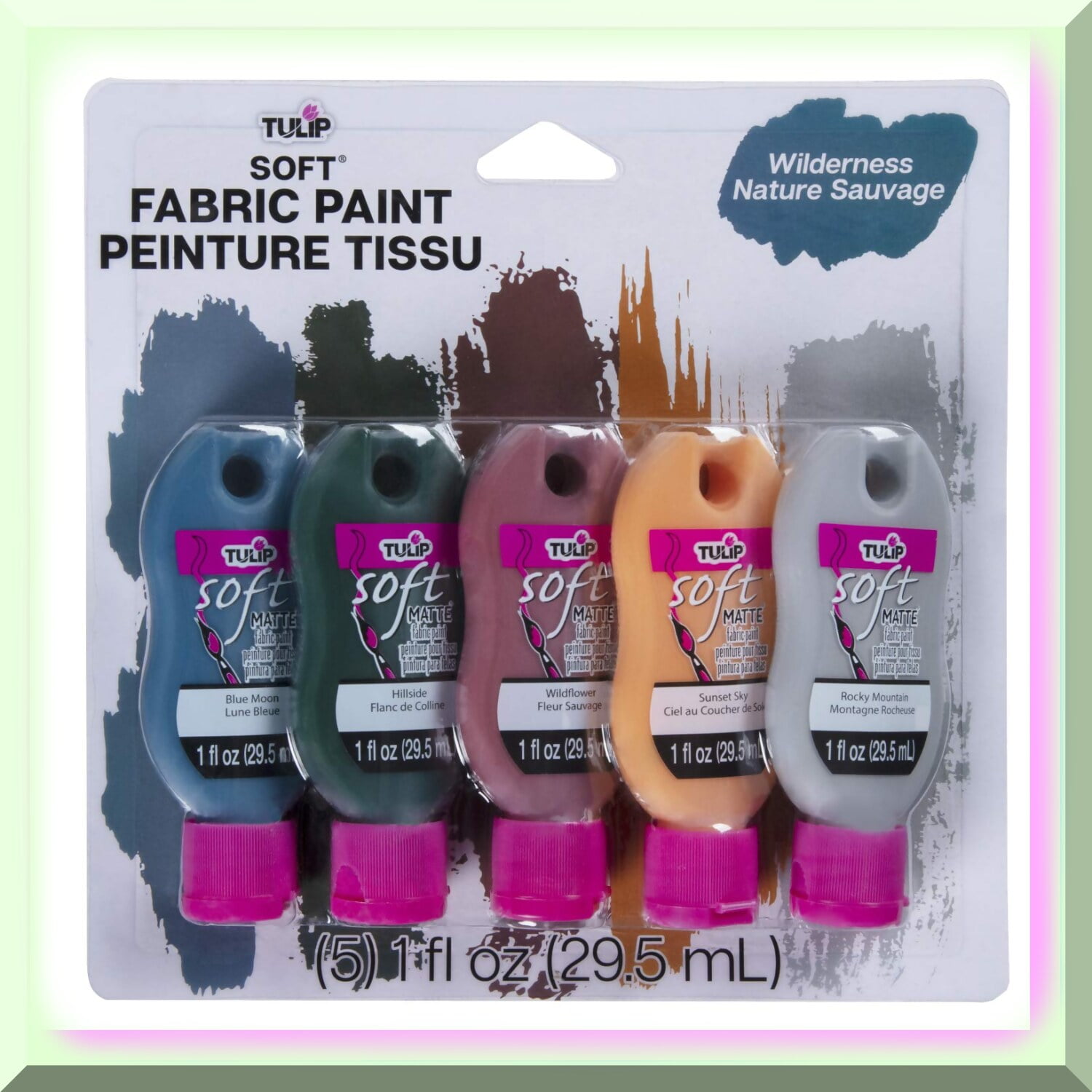 Rainbow Bliss Fabric Paint Kit - Vibrant 10pk with 5 Colorful Fabric ...