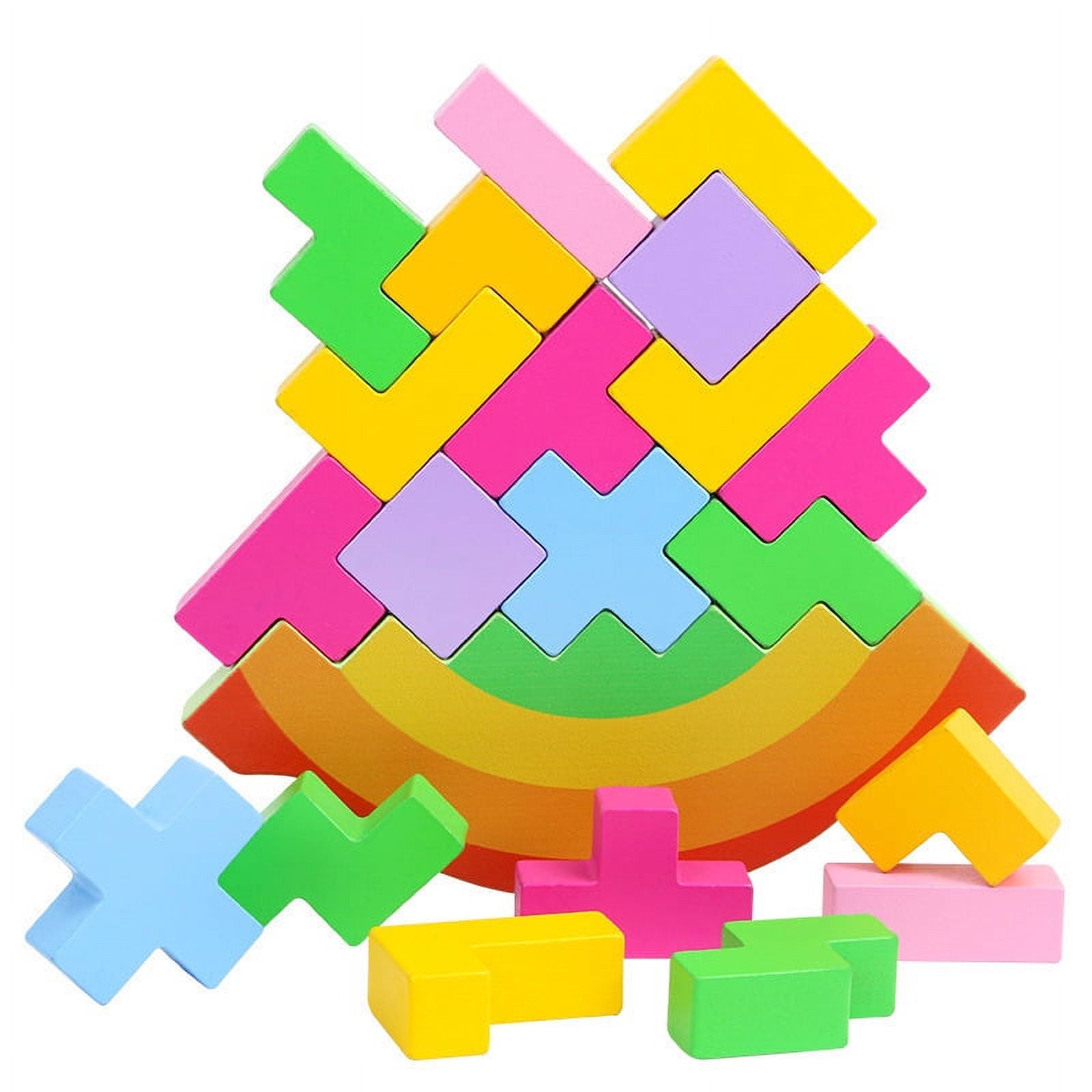 Rainbow Block Puzzle MWBB - Swing Stacked High, - Walmart.com
