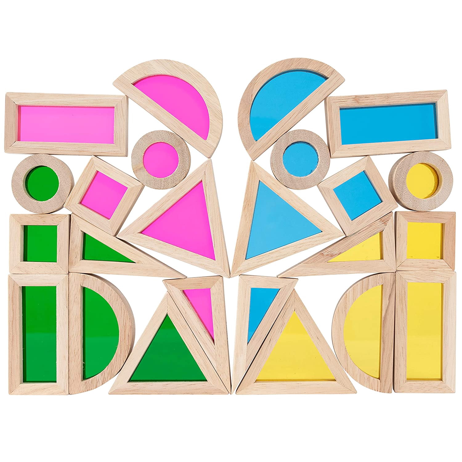 Rainbow Blocks | Set of 24 | Sensory Blocks for Toddlers Ages 1-3 ...