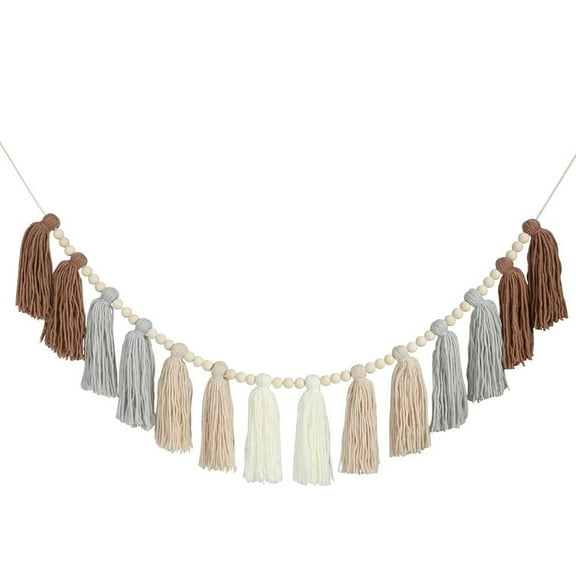 Boho Wall Tassel Garland Hanging Living Room Bathroom Decor For Nursery ...