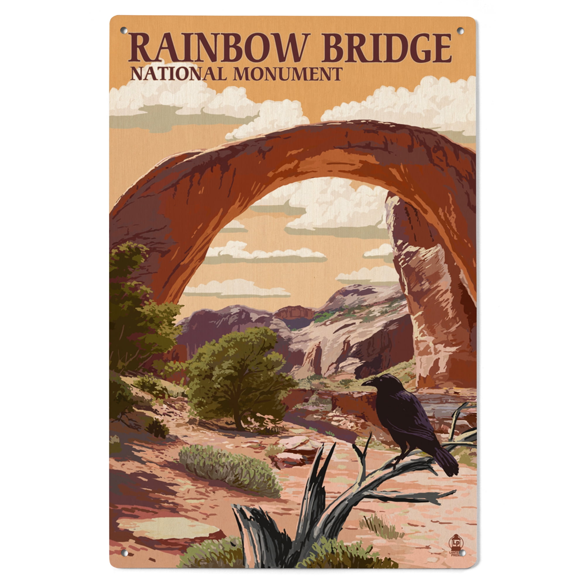 Rainbow Bridge National Monument Birch Wood Wall Sign (6x9 Rustic Home ...