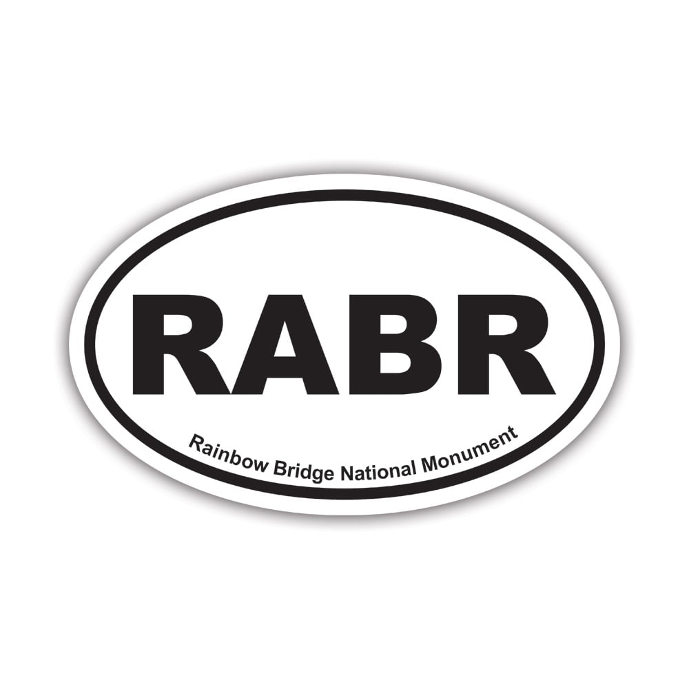 Rainbow Bridge National Monument RABR Oval Sticker Decal - Self ...