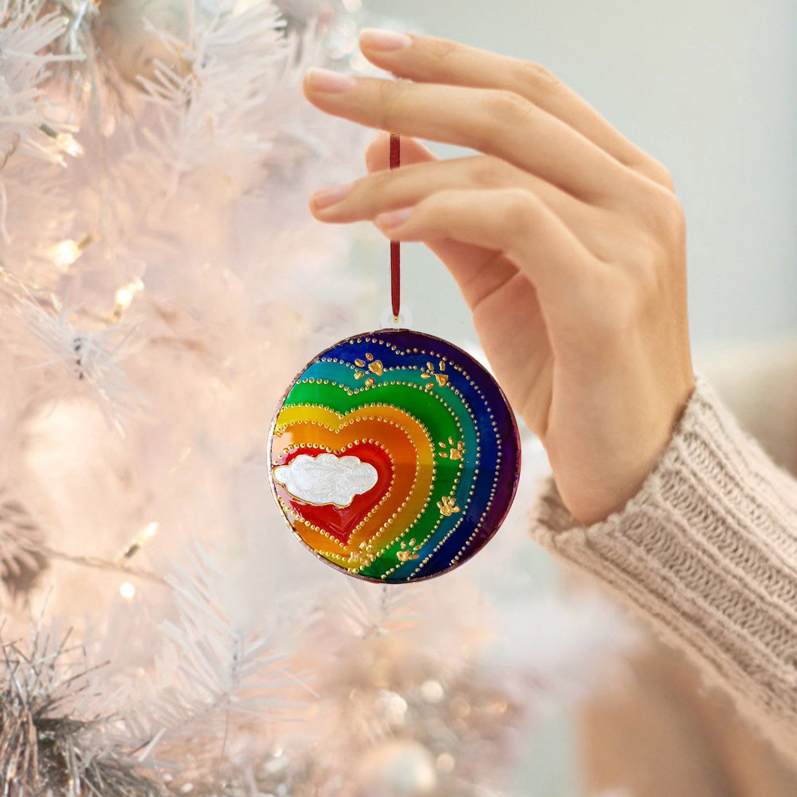 Rainbow Bridge Pet Memorial Sun Catchers Acrylic Decoration Ornament Car Ornament Window Rainbow ...