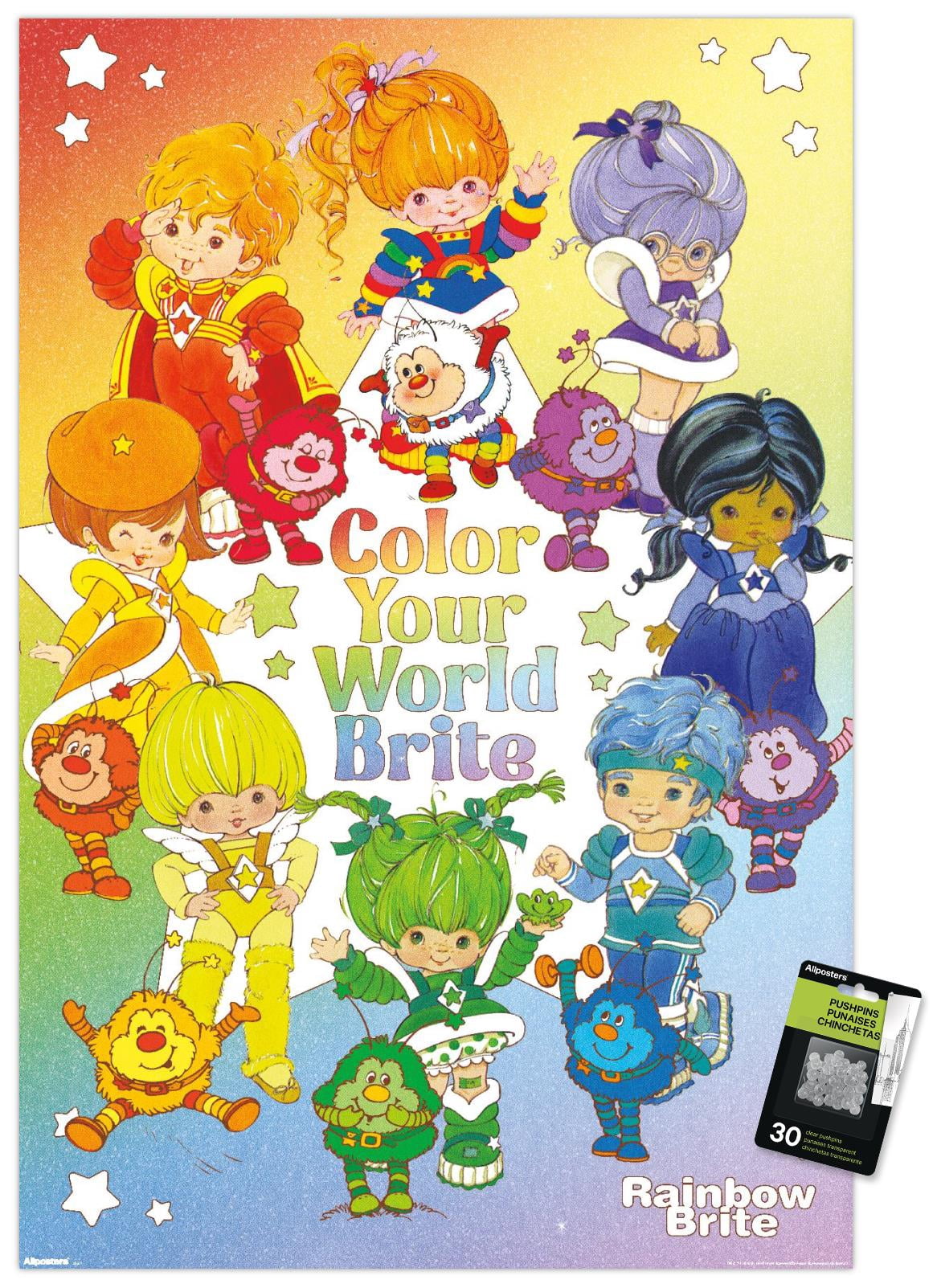 Rainbow Brite - Color Your World Brite Wall Poster with Pushpins, 22. ...