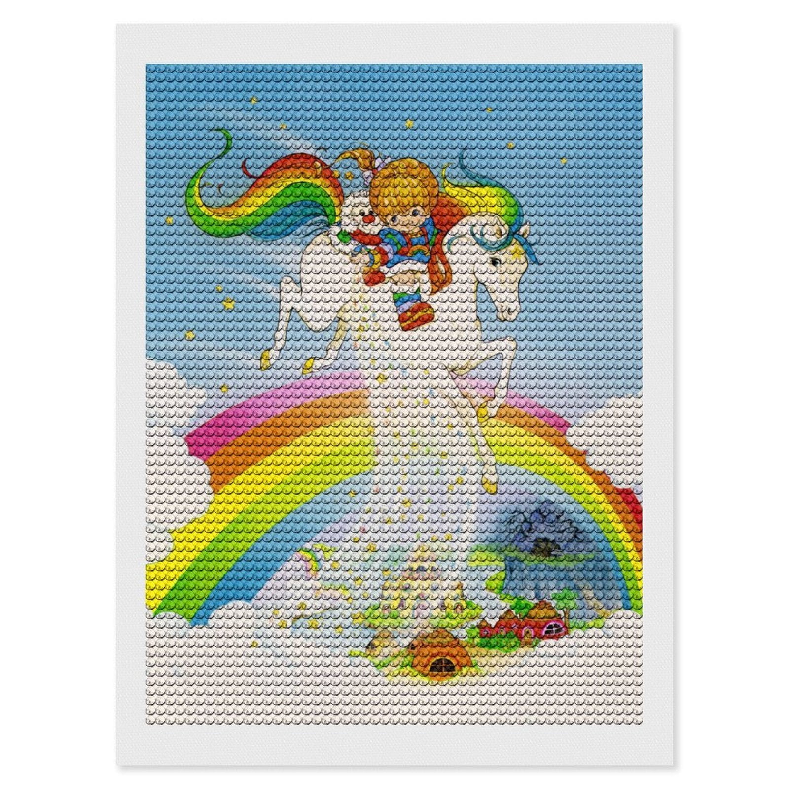 Rainbow Brite Diamond Art Painting for Adult, DIY Full Round 5D Diamond ...