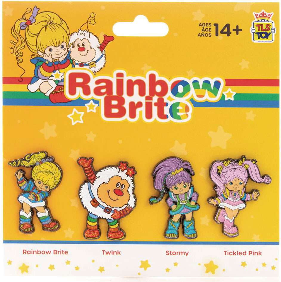 Rainbow Brite Glitter Enamel Pin 4-Pack - Walmart.com