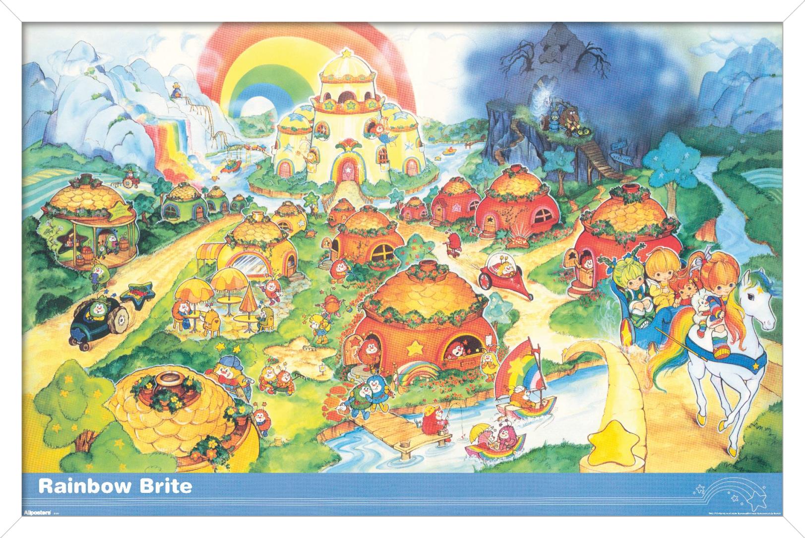 Rainbow Brite Rainbow Land Wall Poster 14 725 X 22 375 Framed