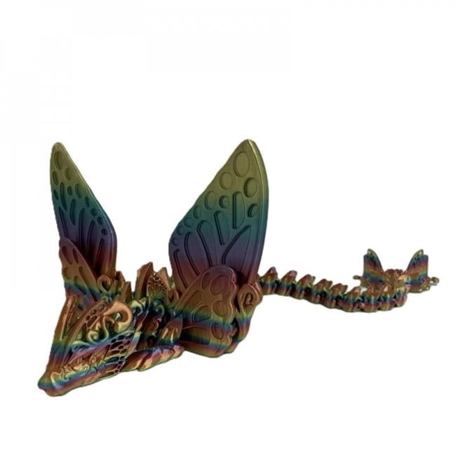 Rainbow Butterfly Wing Dragon 3D Printed Figurine - Walmart.com