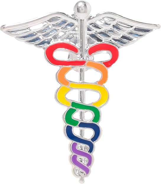 Rainbow Caduceus Gay Pride Pins - 5 pins - Walmart.com