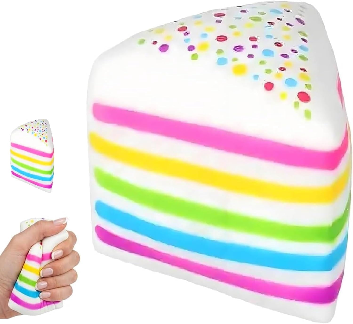Rainbow Cake Squishies, Jumbo Slow Rising Fidget Squeeze, Giant & Soft ...