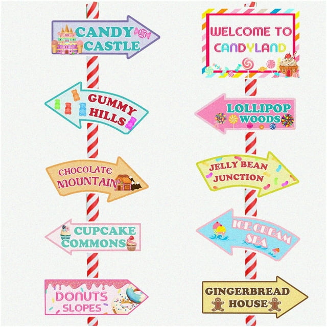 Rainbow Candyland Party Pack - Sweet Decorations & Supplies with ...