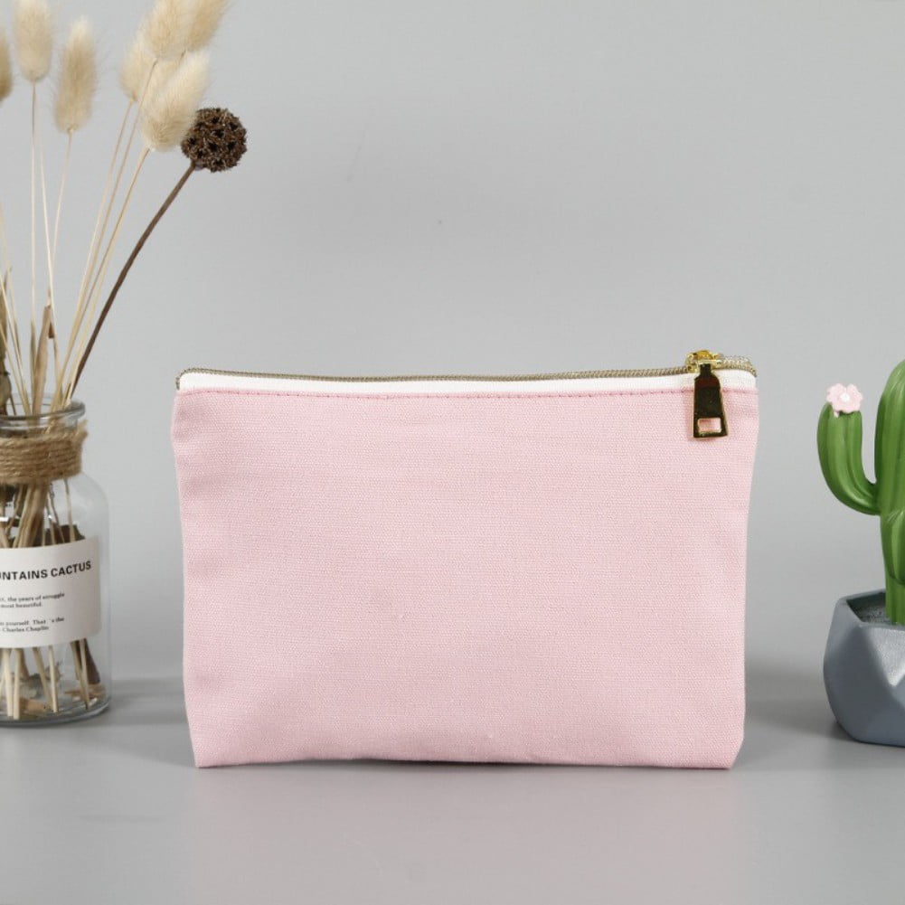 Rainbow Canvas Makeup Bags Inspirational Quotes Cosmetic Bags Zipper ...
