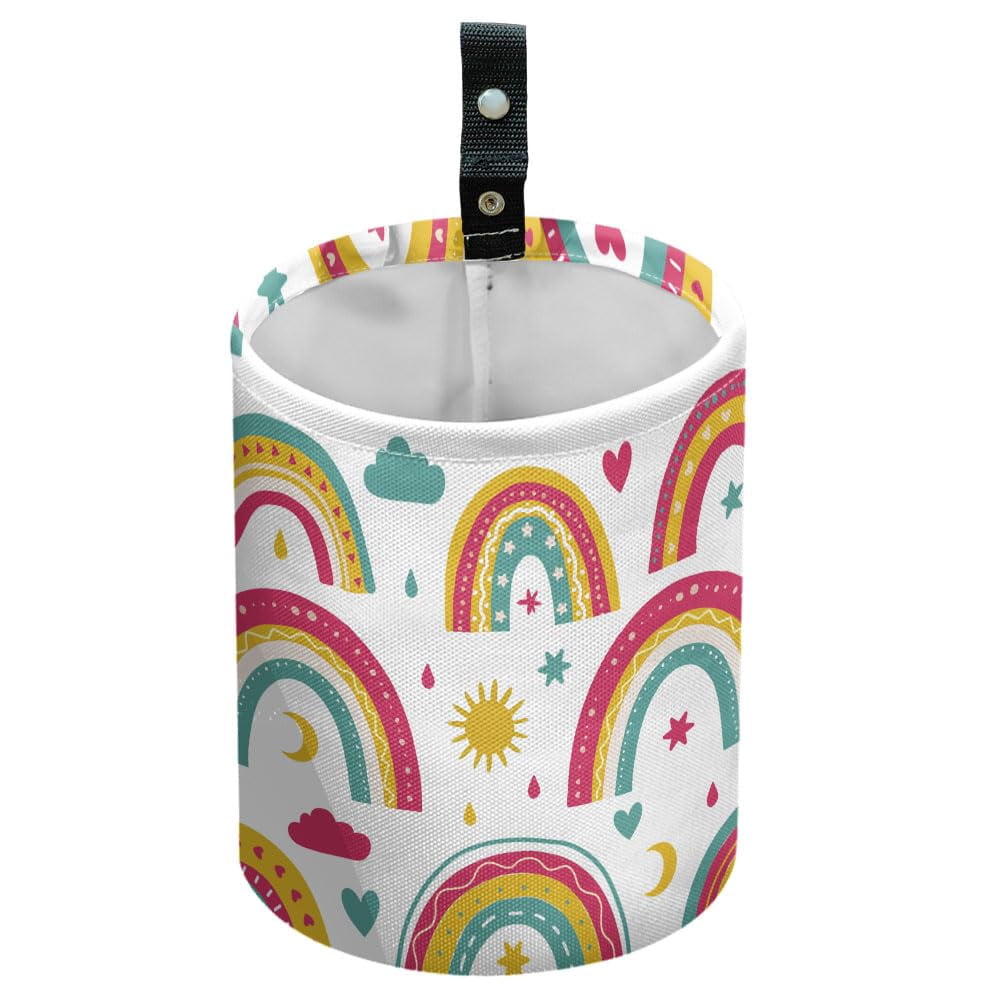 Rainbow Car Trash Can Waterproof Garbage Can Car Seat Back Hanging ...