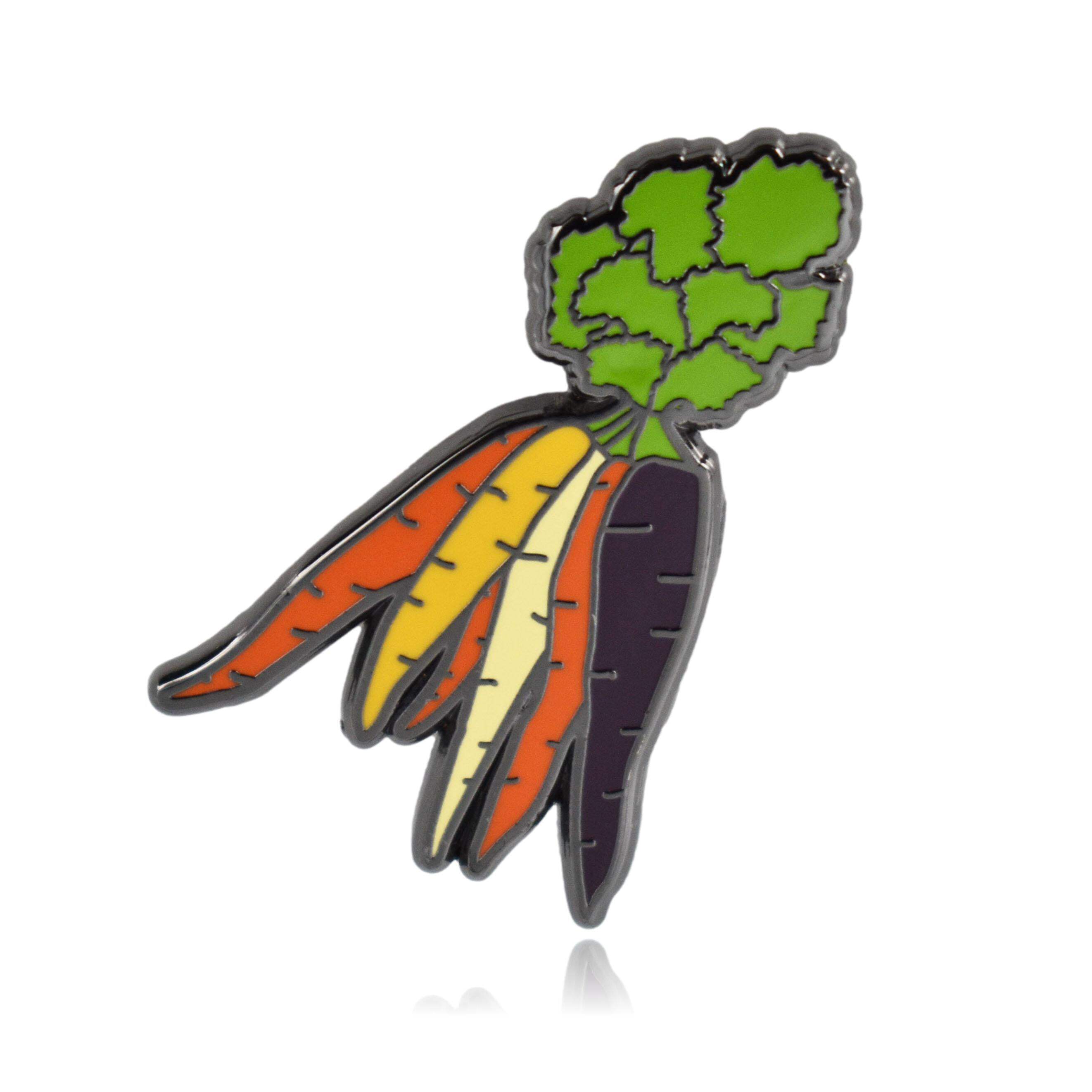 Rainbow Carrot Bunch Hard Enamel Lapel Pin | Clayton Jewelry Labs ...