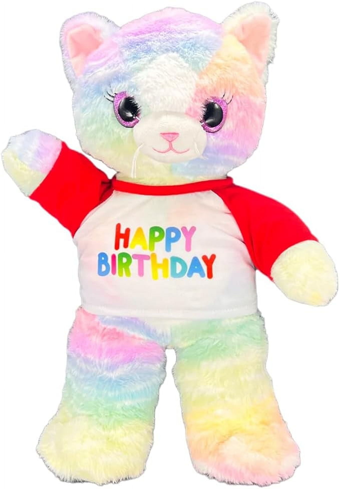 Plush Gear Sherbet Kitty Plush Toy In Happy Birthday T-Shirt with Red ...