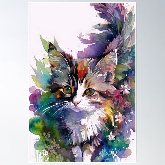 Colorful Cat Wall Art Cat Breeds Print for Cat Lover Gift for Cat ...