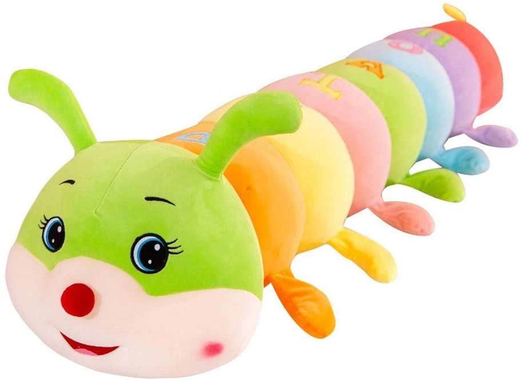 Rainbow Caterpillar Stuffed Animal Plush Pillow - Giant Soft Hugging ...