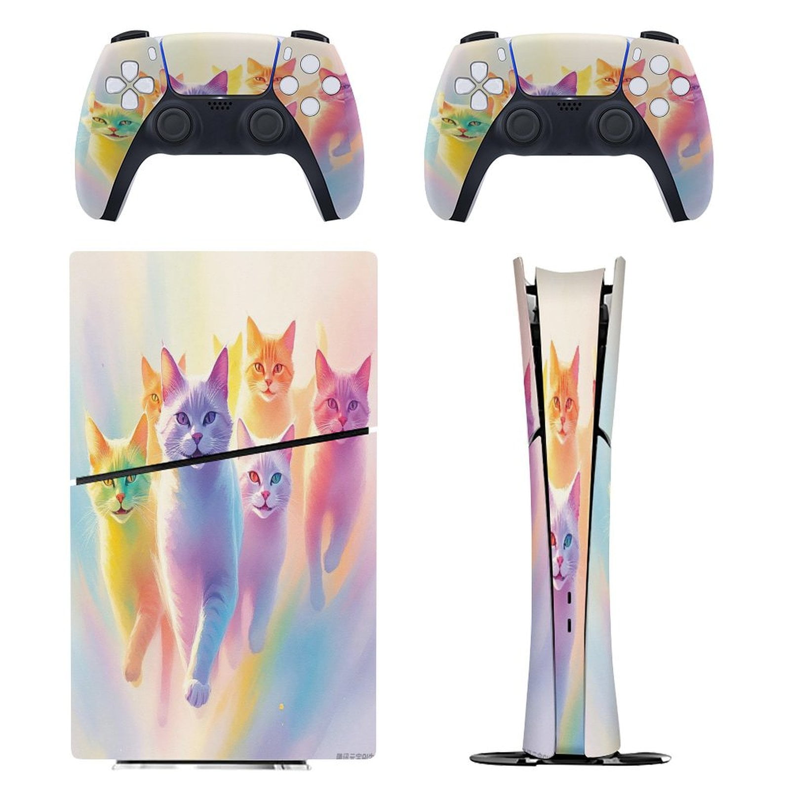 Rainbow Cats PS5/PS5 Slim Digital Disc Skin Sticker For Console And ...