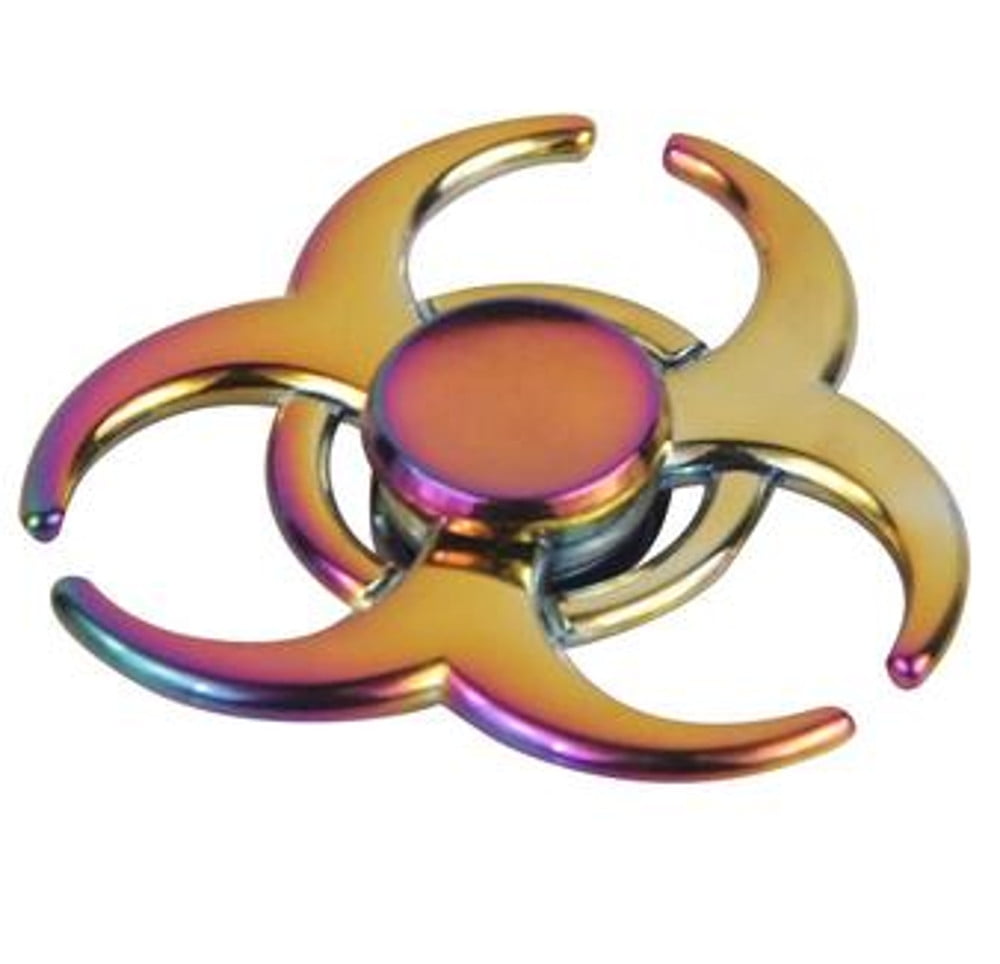 Rainbow Chameleon Biohazard Metal EDC Fidget Spinner - Walmart.com