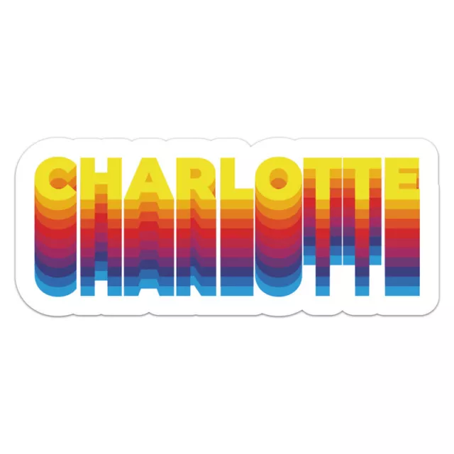 Rainbow Charlotte Name Sticker Phone Decal Water Bottle Stickers Car ...