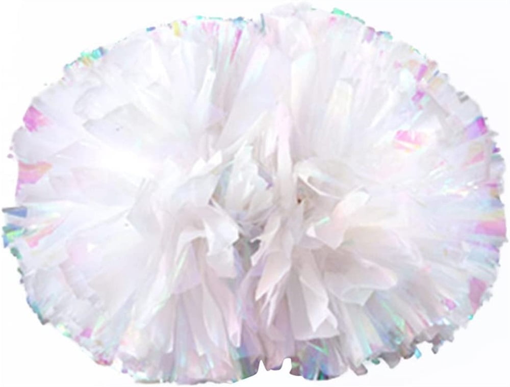 Rainbow Cheerleading Pom Poms for Kids Adults, 2 Pcs Iridescent Orange ...