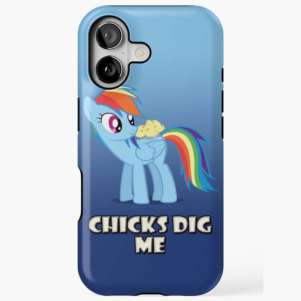 Rainbow Chick Cartoon Inspired Illustration Case iPhone 17 through 11 ...
