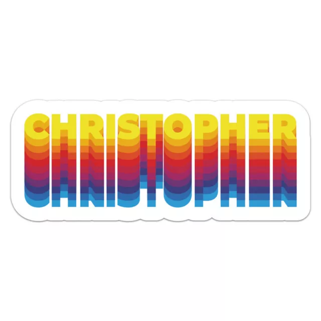 Rainbow Christopher Name Sticker Phone Decal Water Bottle Stickers Car ...