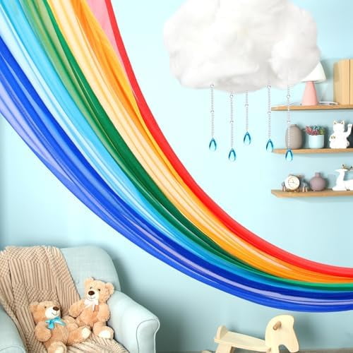Rainbow Classroom Decorations with Cloud Rainbow Ceiling Decor Back to ...