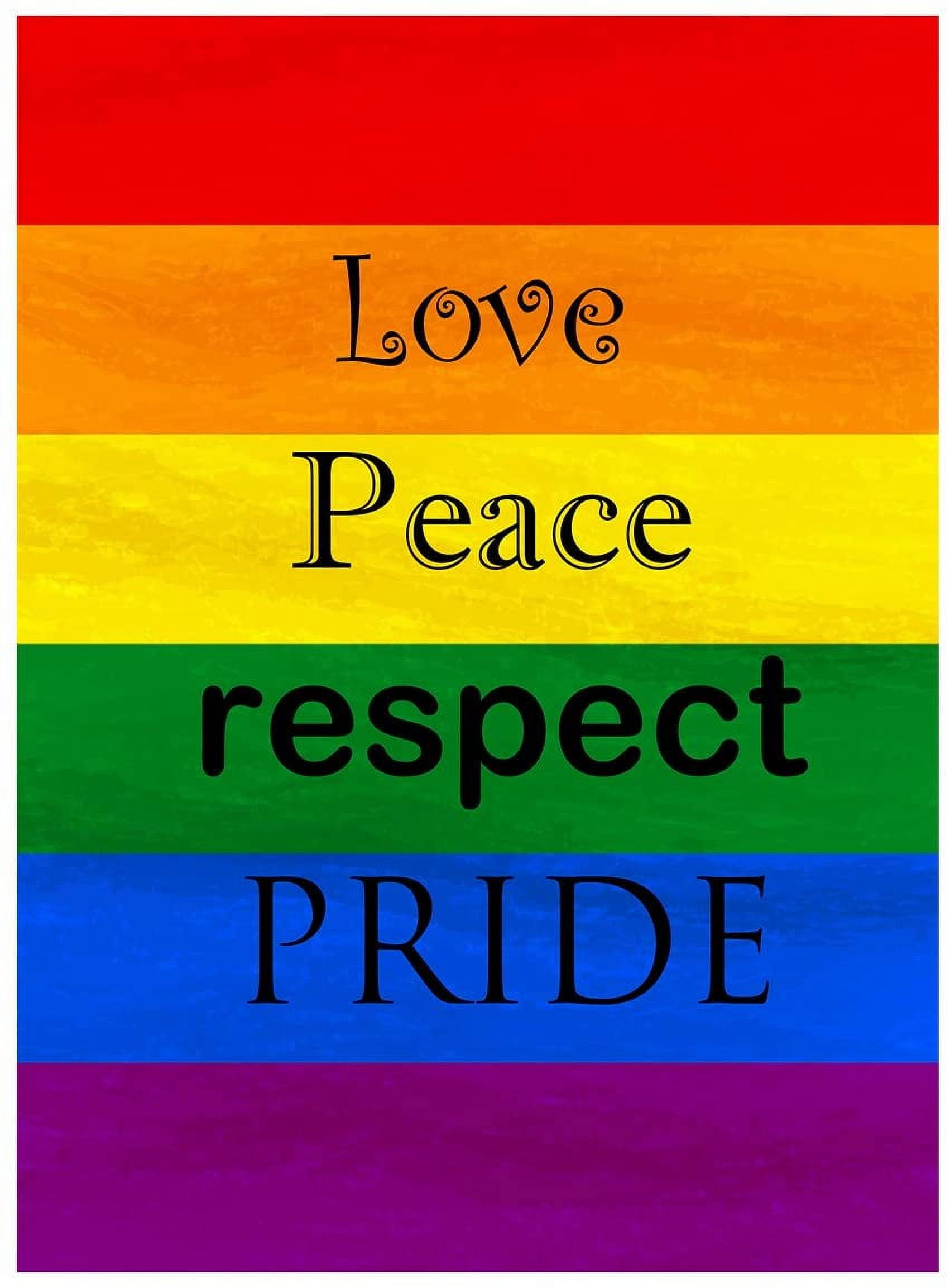 Rainbow Cloth Banners Flag Love Peace Respect Pride Double Sided House ...