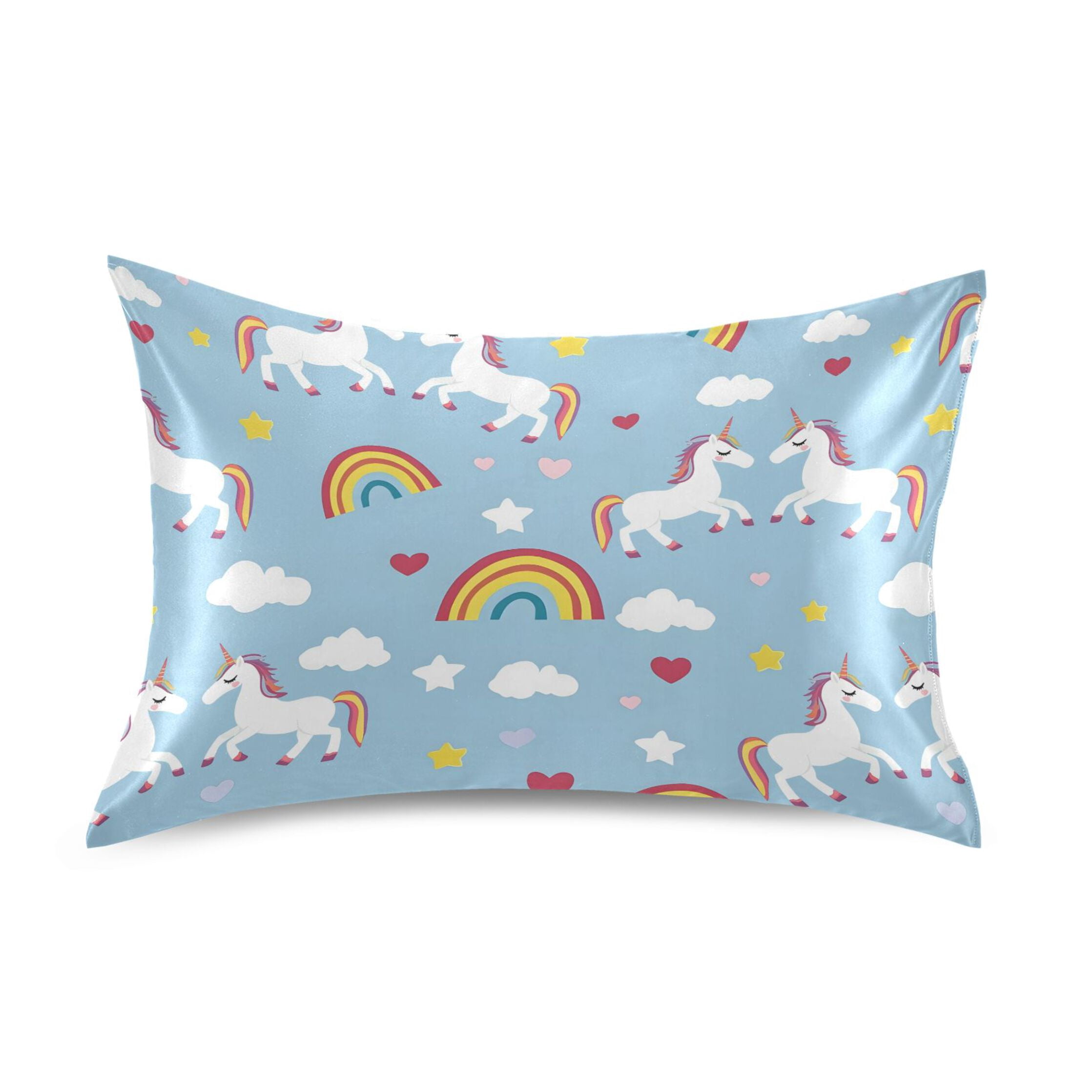 Rainbow Cloud Horse Pattern Queen Size Satin Pillowcase 30''x20 ...