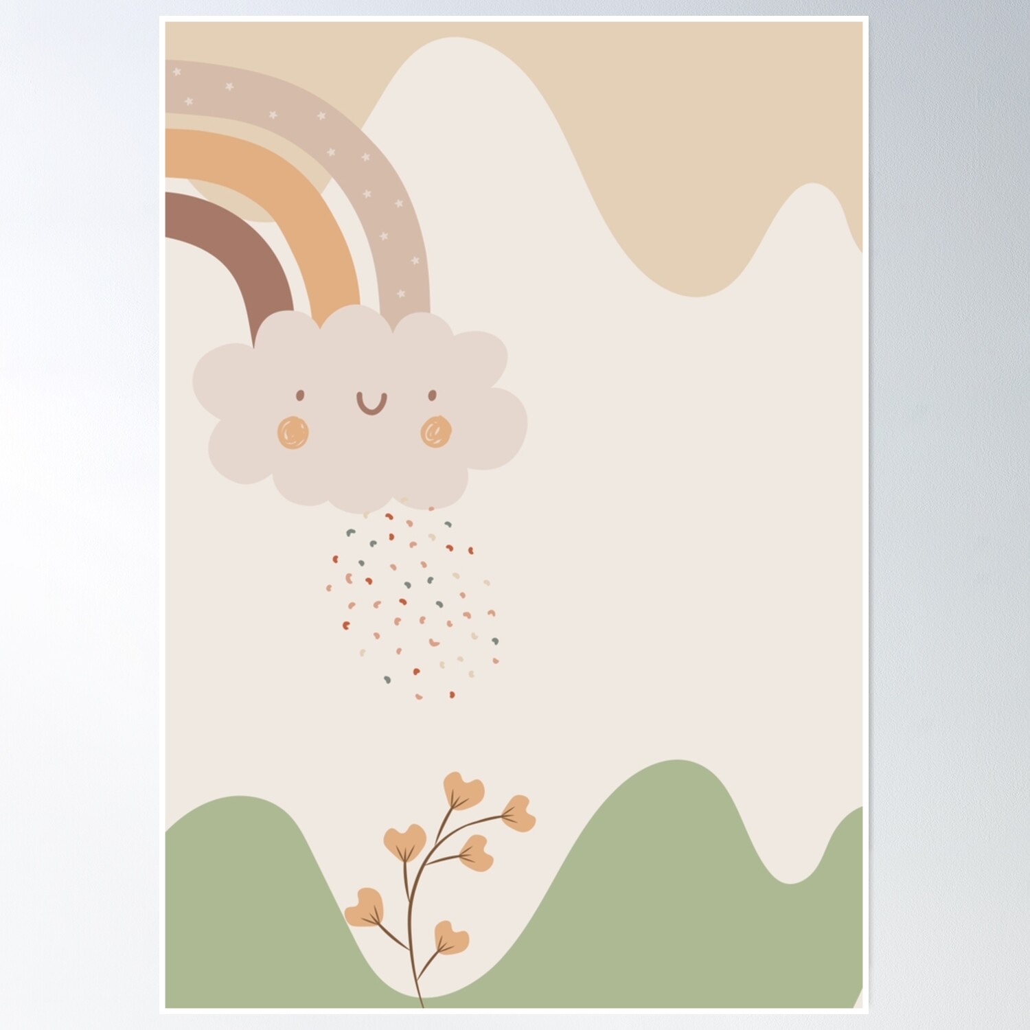 Rainbow Cloud Poster Wall Art, Modern Wall Decor, 8x12 UNFRAMED ...
