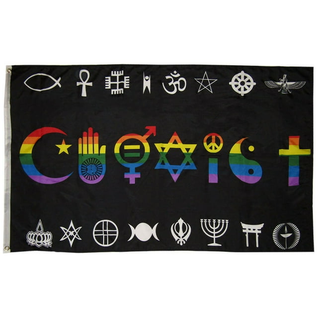 Rainbow Coexist Flag Gay Pride Lesbian LGBT 3x5 Polyester (Premium ...