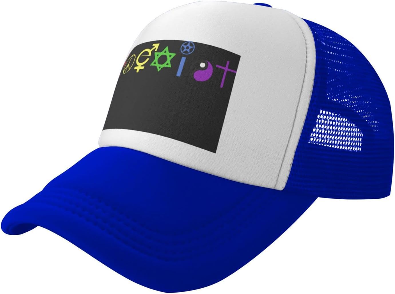 Rainbow Coexist Outdoor Baseball Hat Adjustable Mesh Hat Truck Driver ...