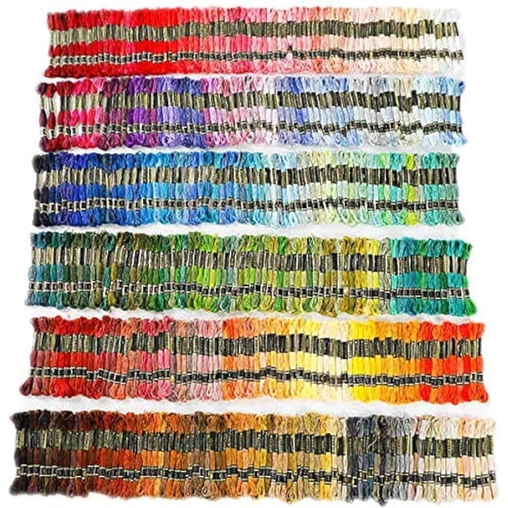 Rainbow Color Embroidery Floss 447 Skeins Per Pack with Cotton for ...