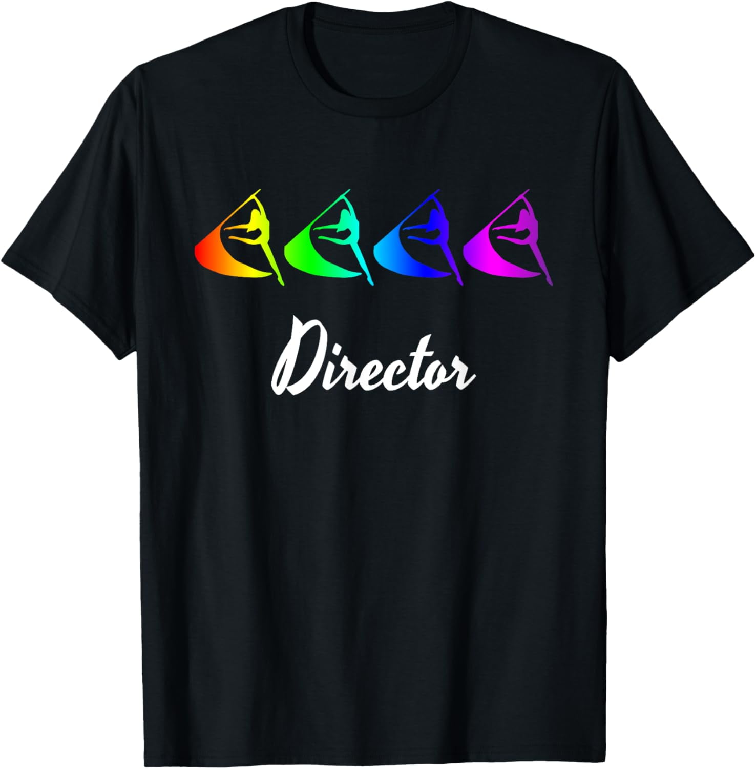 Rainbow Color Guard Director Flag Graphic - Marching Band T-Shirt ...