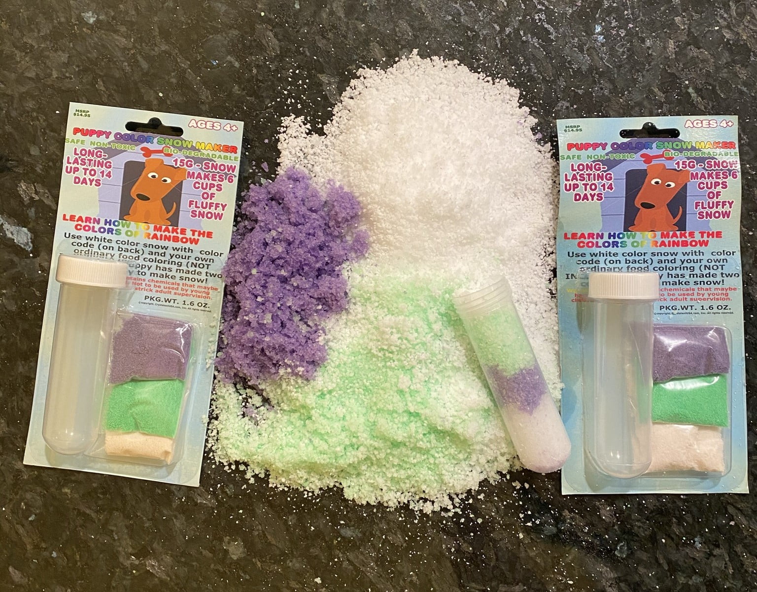 Rainbow Color Instant Snow Powder Set For Party Goody Bag, Stocking ...