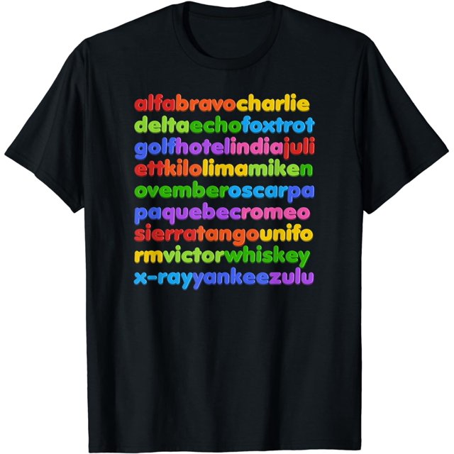 Rainbow Color Phonetic Alphabet Cute Fridge Magnets T-Shirt - Walmart.com