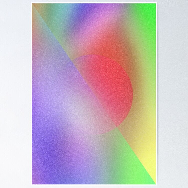 Rainbow Color Psychedelic Circle Rainbow Pattern Poster- Unframed ...