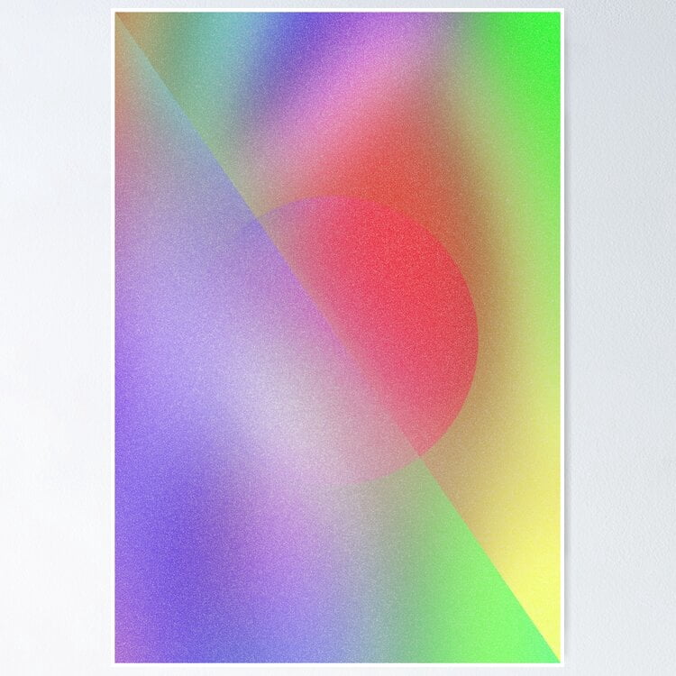 Rainbow Color Psychedelic Circle Rainbow Pattern Poster- Unframed ...
