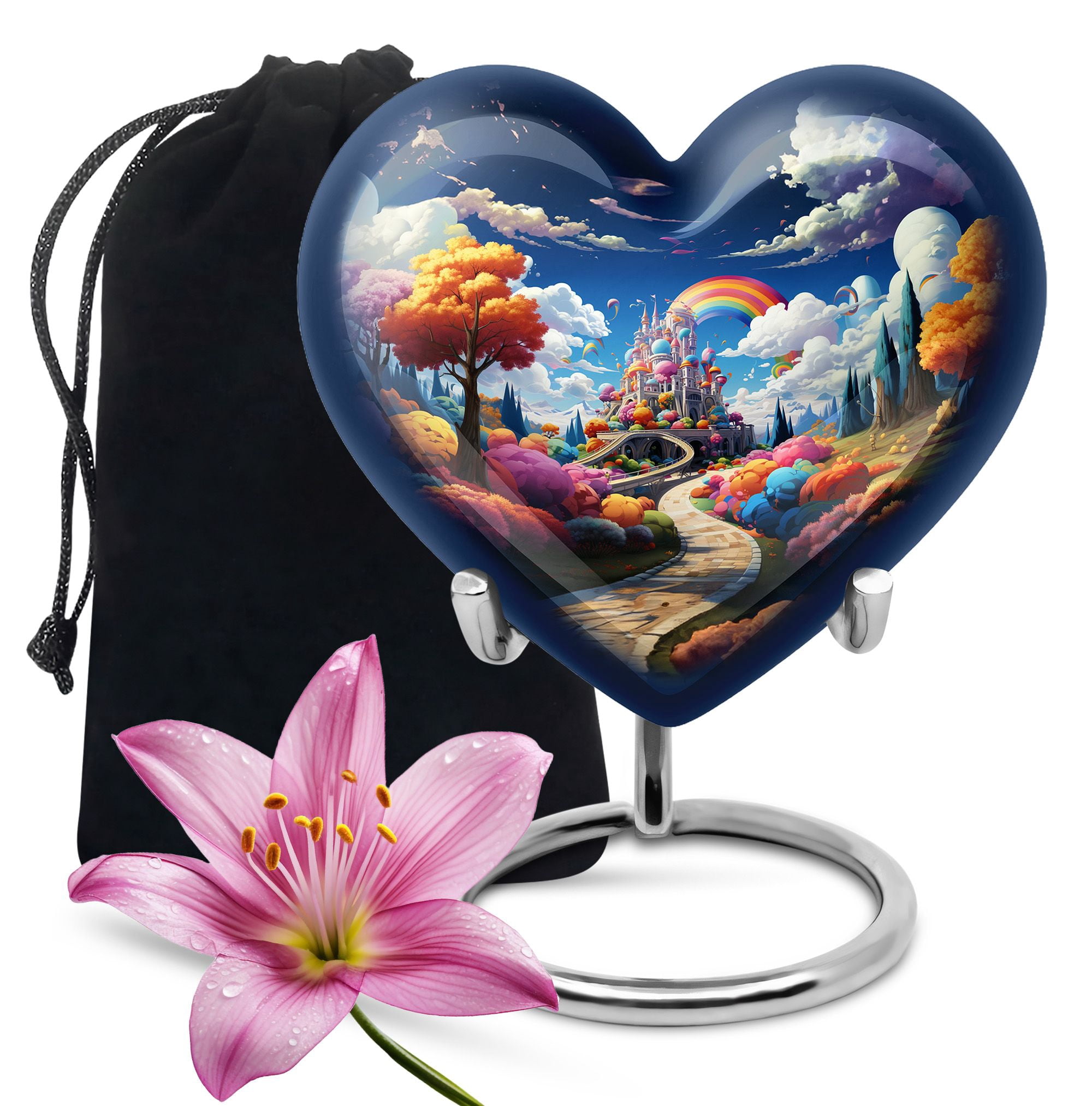 Rainbow Over Colorful Kingdom - Urns For Adult Female Ashes - Unique ...
